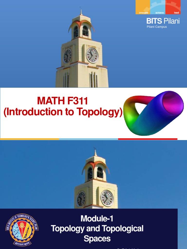 MATH F311 (Introduction To Topology) : BITS Pilani | PDF | Abstract Algebra | Mathematical Analysis