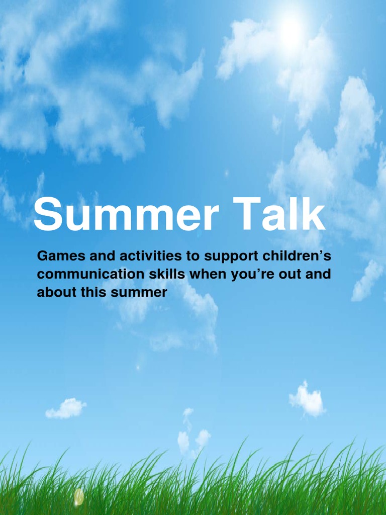 Summer Talk PDF | Download Free PDF | Hand | Hearing Loss