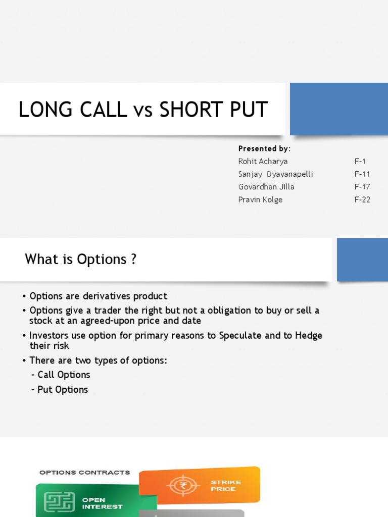 Long Call Vs Short Put: Presented by | PDF | Put Option | Option (Finance)