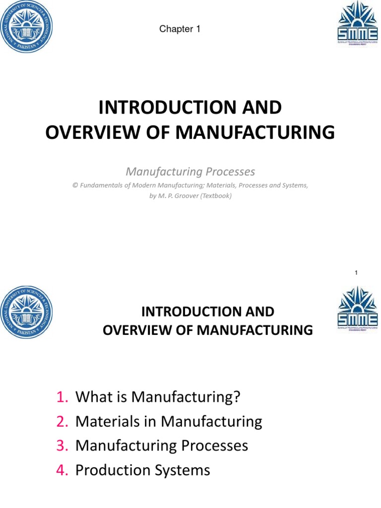 Introduction and Overview of Manufacturing | PDF | Materials Science ...