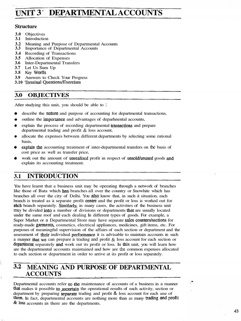 Assignment Question Paper Departmental Accounting PDF | PDF | Expense ...
