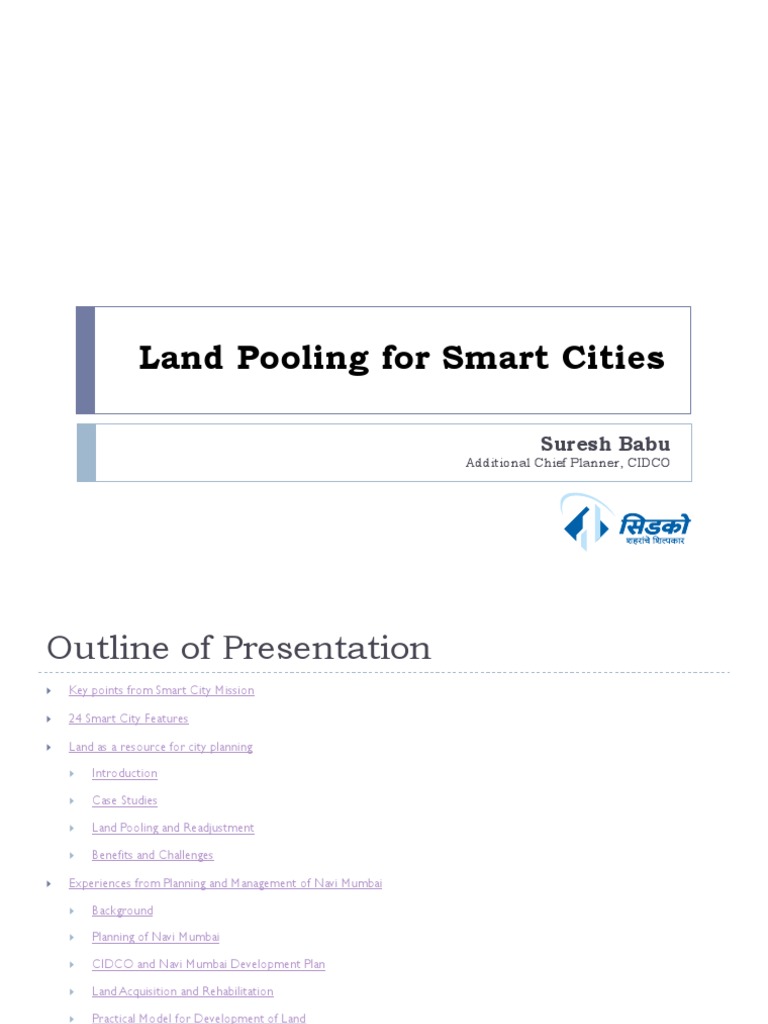 Land Pooling For Smart Cities | PDF | Urban Planning | Mumbai
