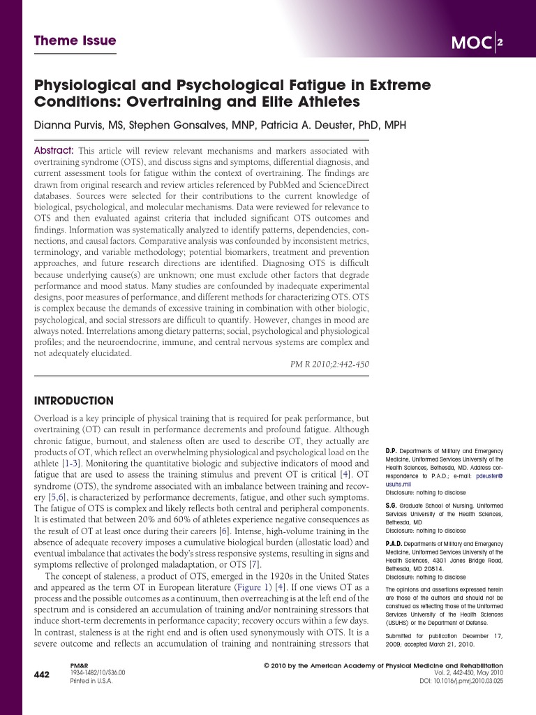 Physiological and Psychological Fatigue in Extreme Conditions ...