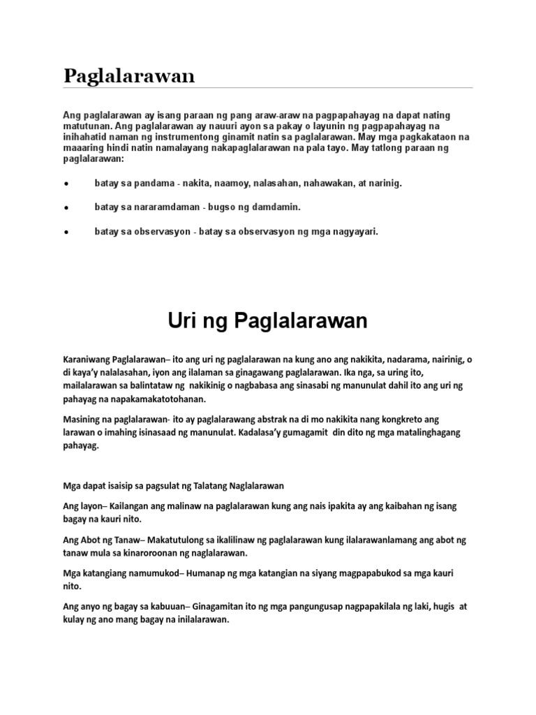 Paglalarawan | PDF