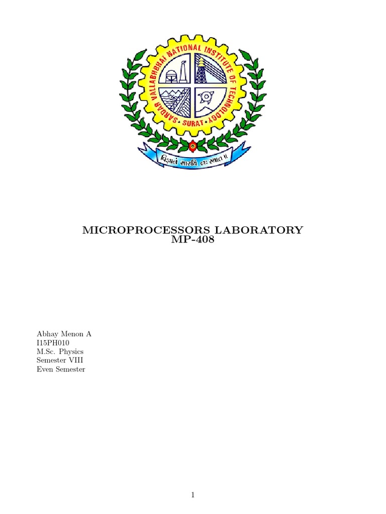 Microprocessor 8085 Journal | PDF | Binary Coded Decimal | Digital ... Microprocessor 8085 Journal | PDF | Binary Coded Decimal | Digital ...