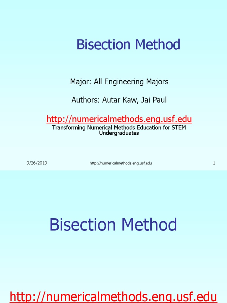 Bisection Method | Download Free PDF | Applied Mathematics | Mathematical Logic