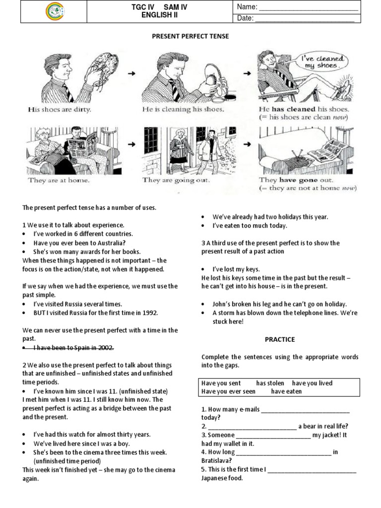 Present Perfect Tense | PDF