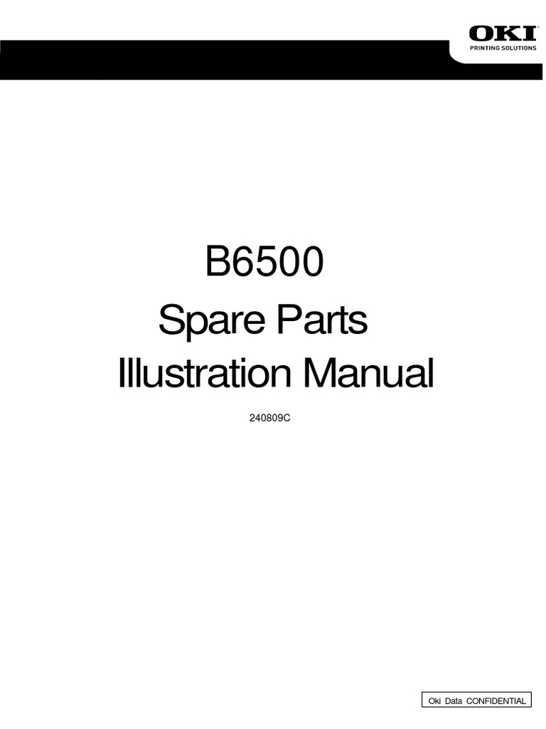 Oki Data B6500 Spare Parts Illustration Manual Chapter 5: Detailed ...