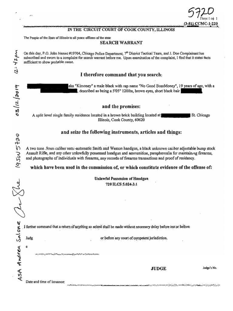 Complaint For Search Warrant | PDF | Projectile Weapons | Justice