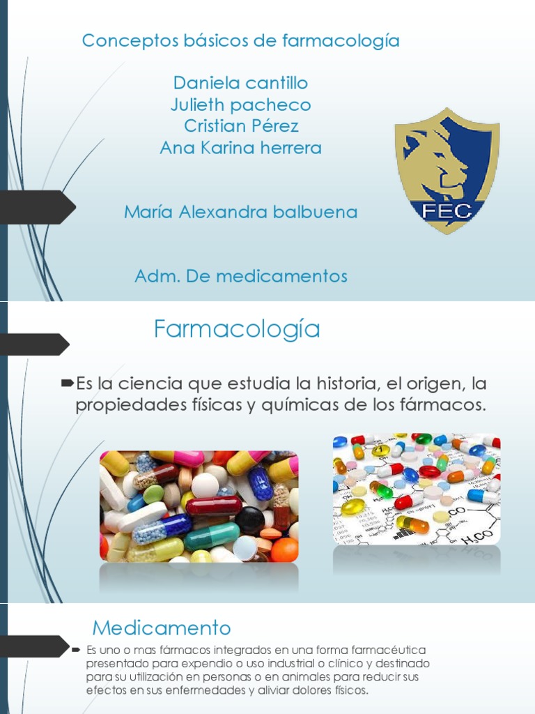 Conceptos Básicos de Farmacología | PDF | Medicamentos con receta | Farmacología