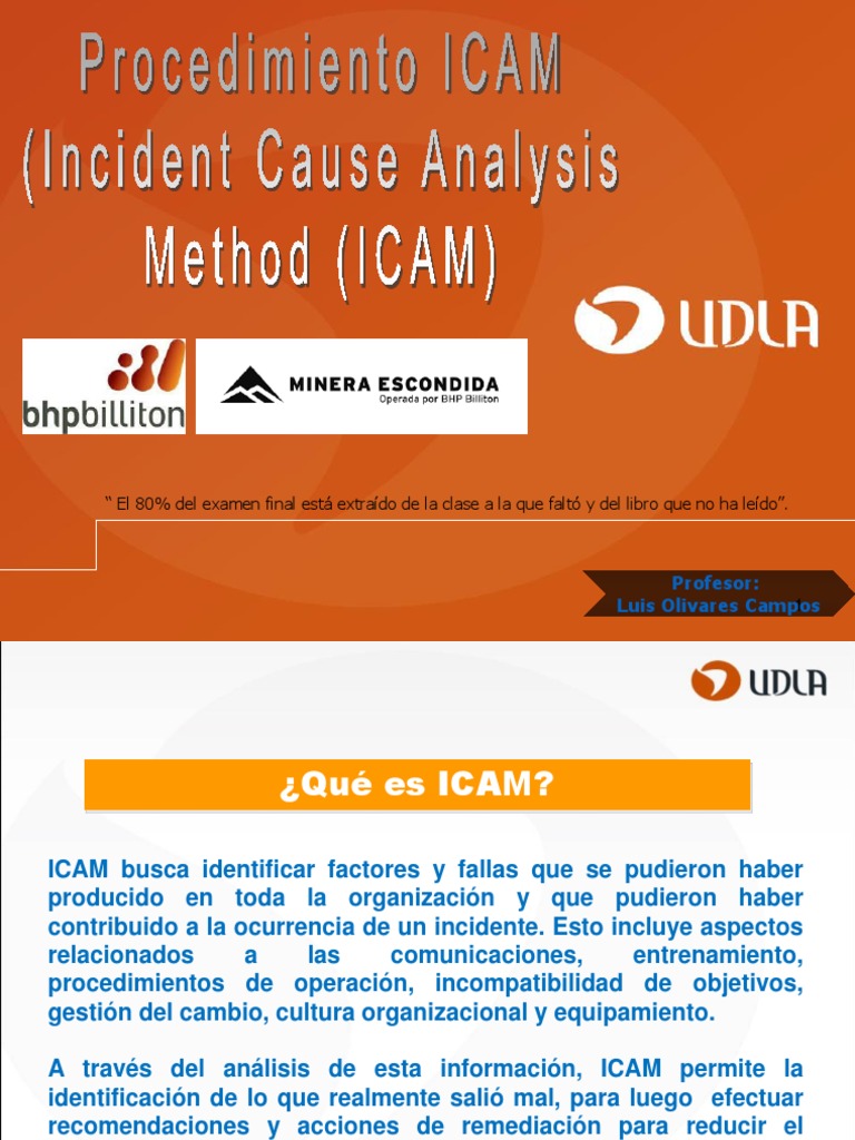 Procedimiento ICAM (Incident Cause Analysis Method (ICAM) | PDF ...