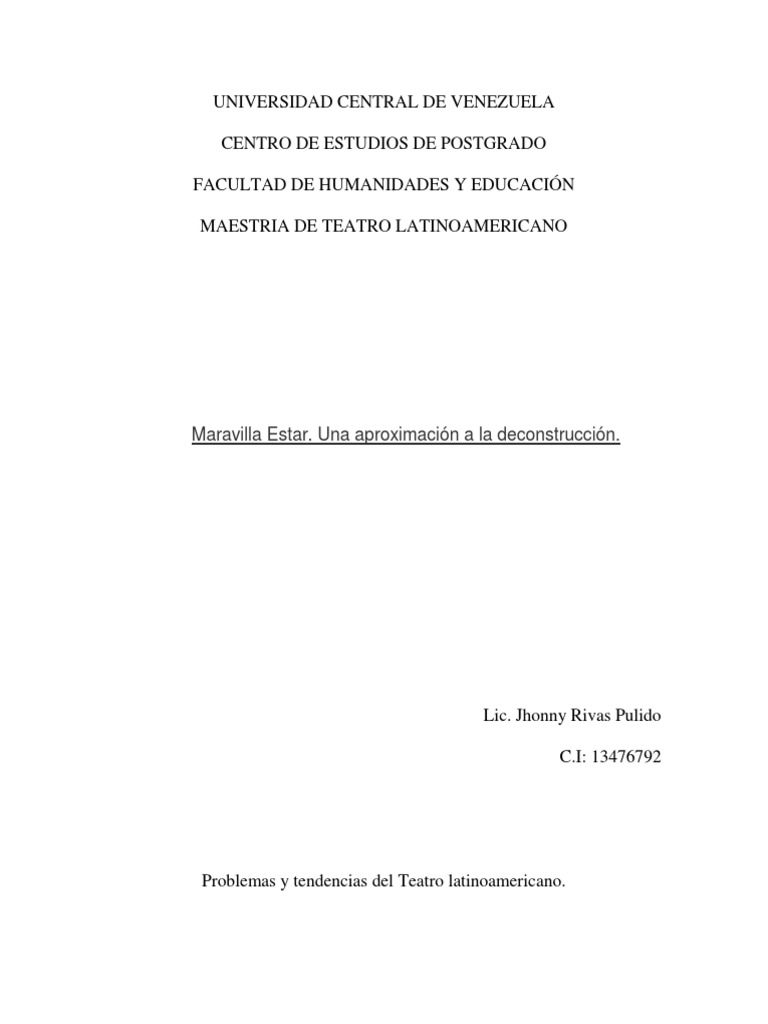 Maravilla Estar. Santiago García | PDF | Deconstruccion | Albert Camus