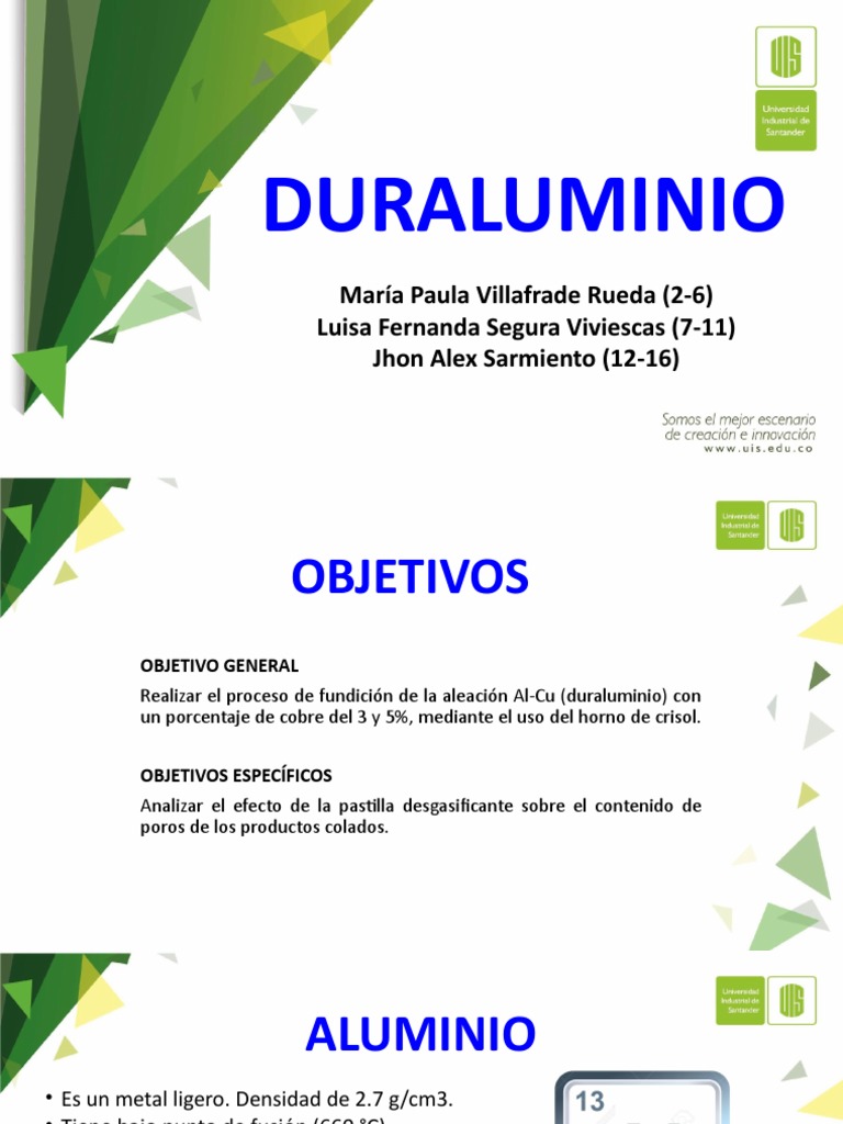 Fundición de Duraluminio: Proceso y Análisis | PDF | Ductilidad | Aluminio