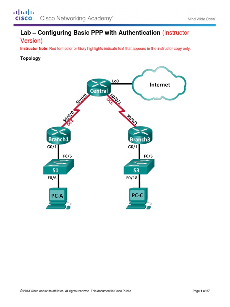 3.3.2.8 Lab - Configuring Basic PPP With Authentication - ILM | PDF