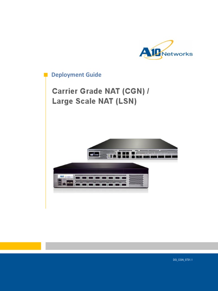 A10-DG-Carrier Grade NAT (CGN) Large Scale NAT (LSN) PDF | PDF | Router (Computing) | Ip Address