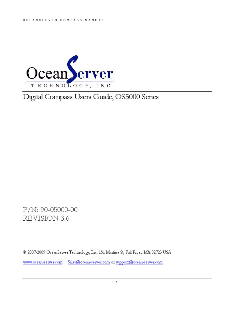 OS5000 Compass Manual | PDF | Compass | Usb
