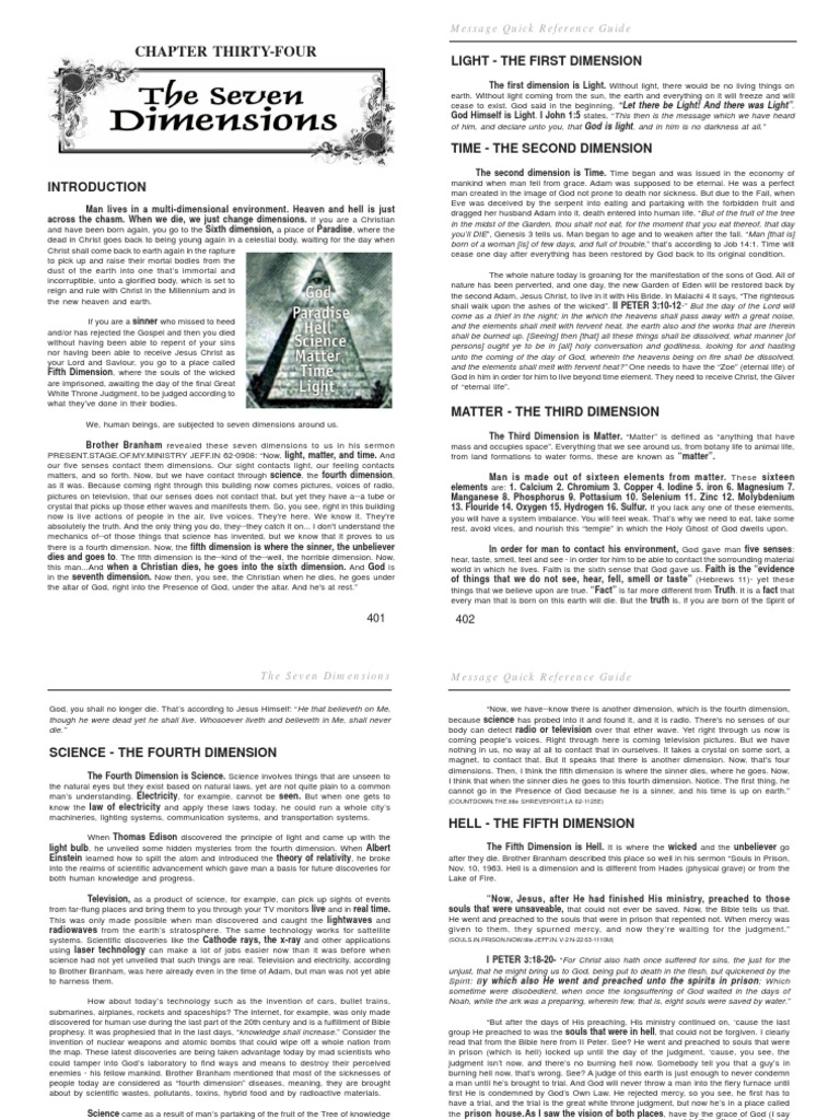 Chapter Thirty-Four: Light - The First Dimension | PDF | Adam | Last ...