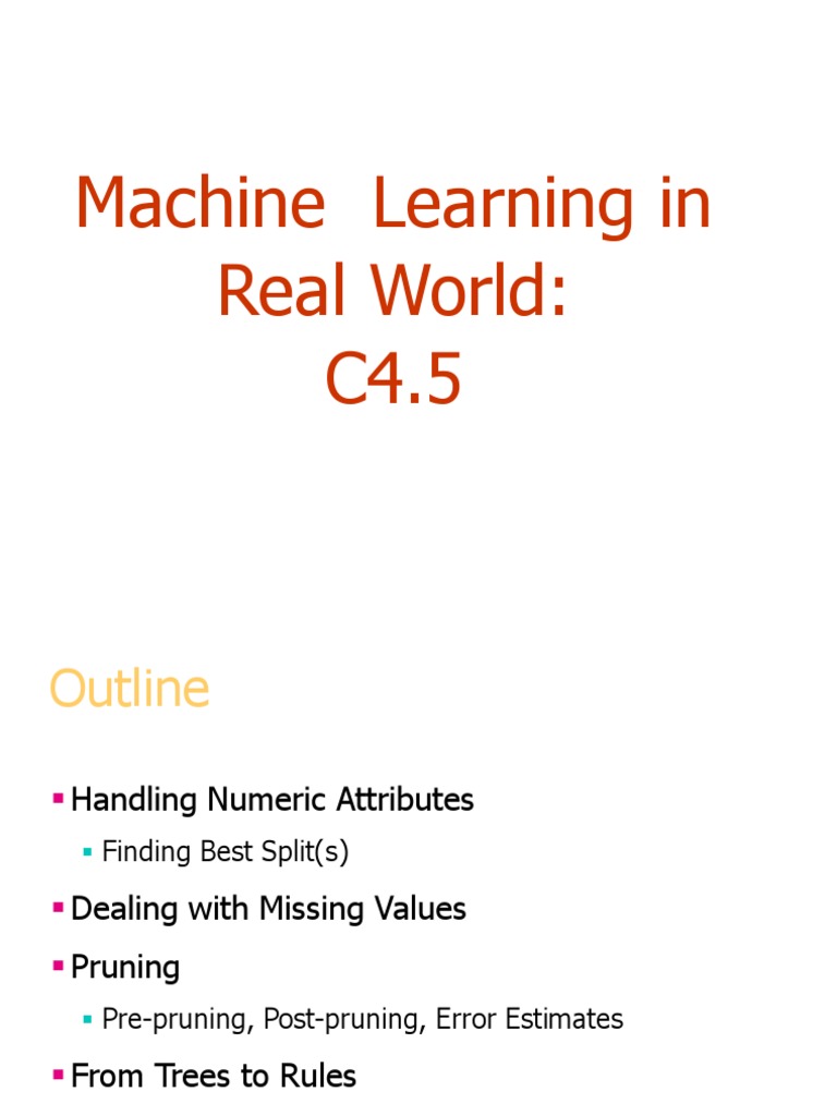 C4.5 Algorithm | PDF | Errors And Residuals | Normal Distribution