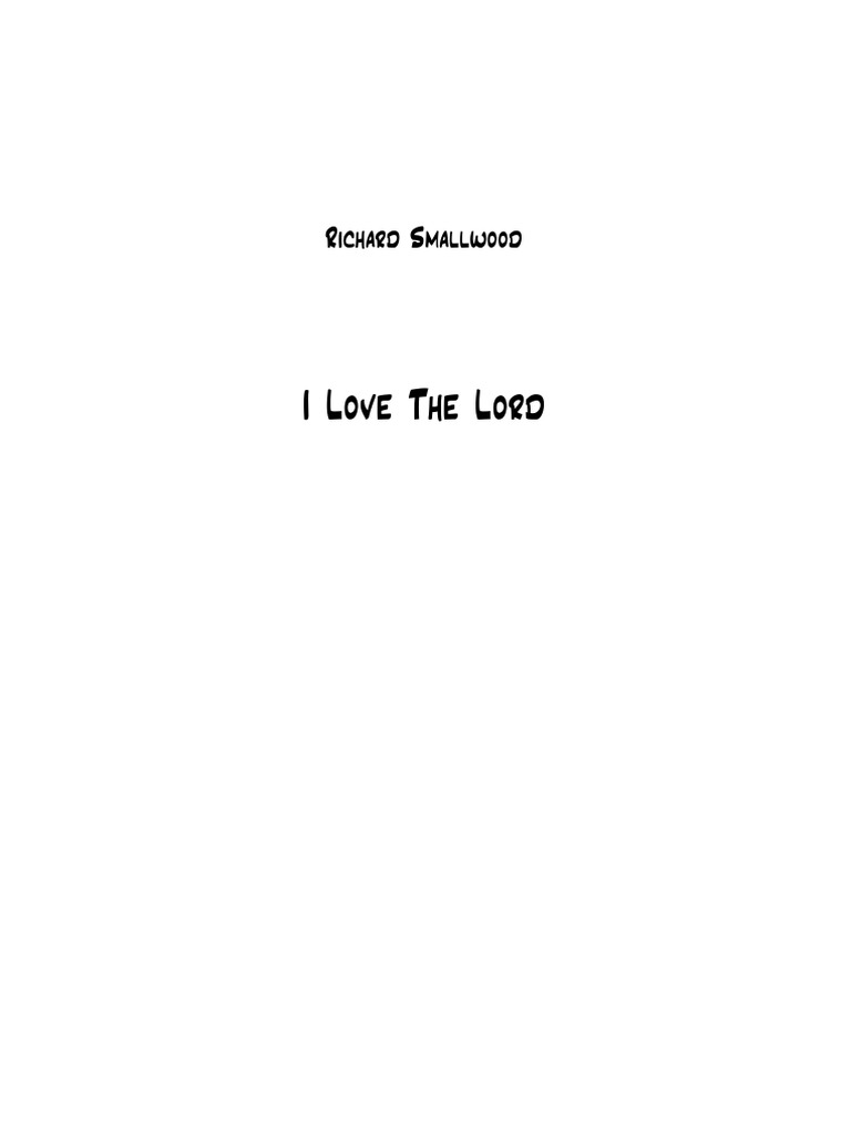 I Love The Lord - Full Score | PDF