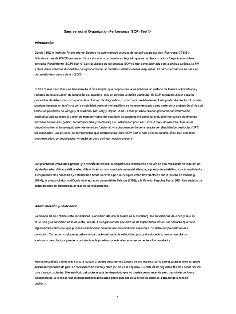 Gans SOP Manual V2.en - Es PDF | PDF | Diagnostico medico | Evaluación