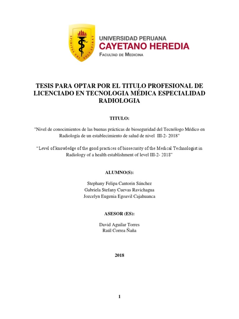 Tesis Para Optar Por El Titulo Profesional De Licenciado En Tecnologia ...