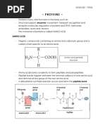 Amino Acids and Proteins Reviewer | PDF | Amino Acid | Proteins