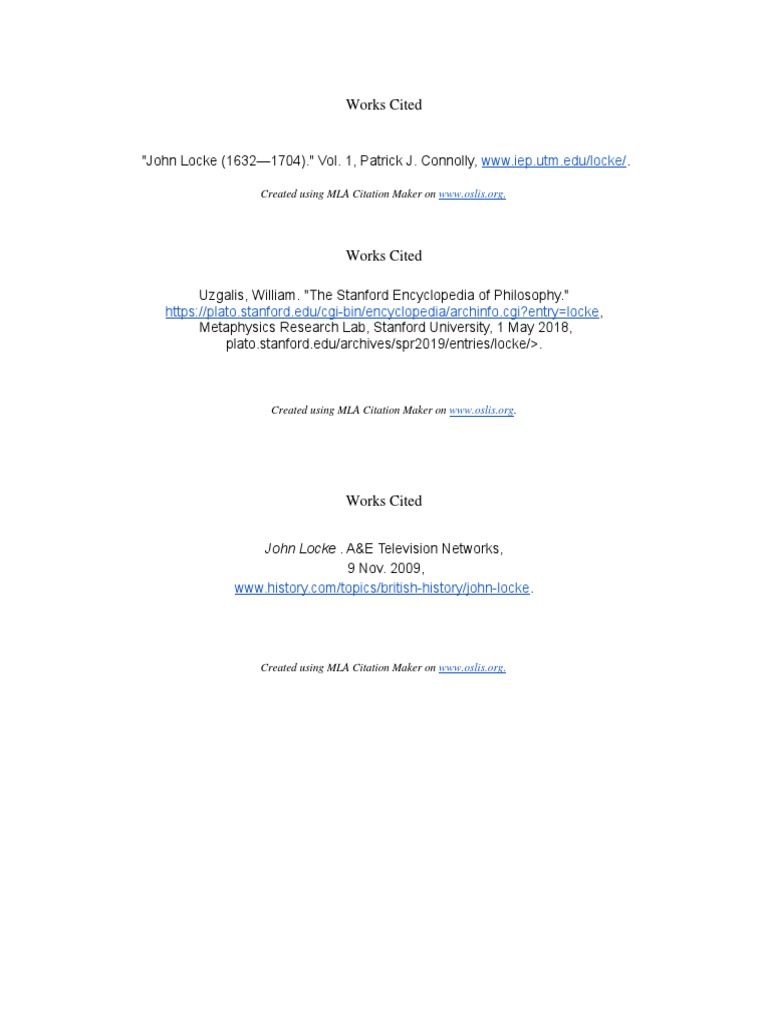 Works Cited Page | PDF | Social Science | Art