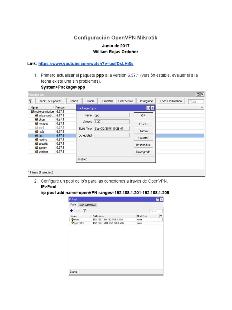 OpenVPN Mikrotik | PDF | Internet Protocols | Communications Protocols