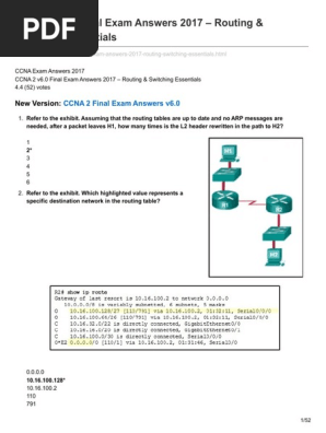 Ccna1 V60 Chapter 2 Exam Answer 2017 100 Ccna Exam CCNA 2 (v5.0.3