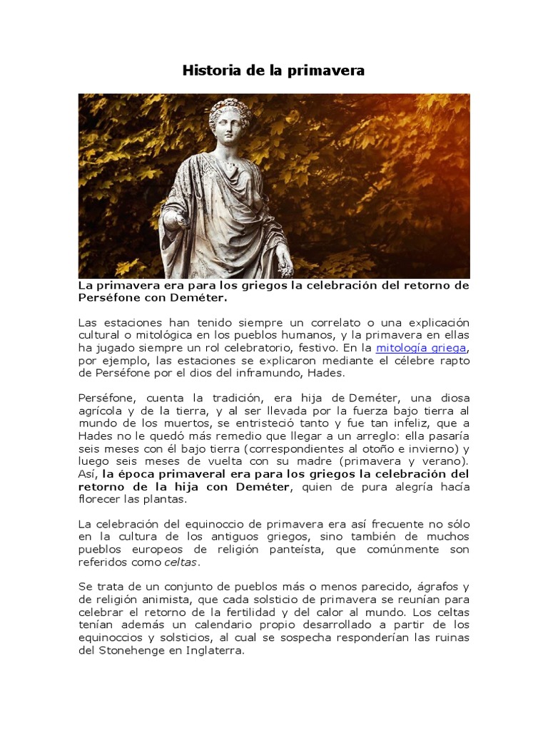 Historia de La Primavera | PDF