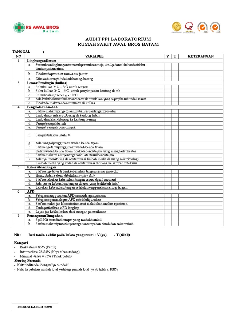 Tools Audit Ppi Laboratorium-1 | PDF