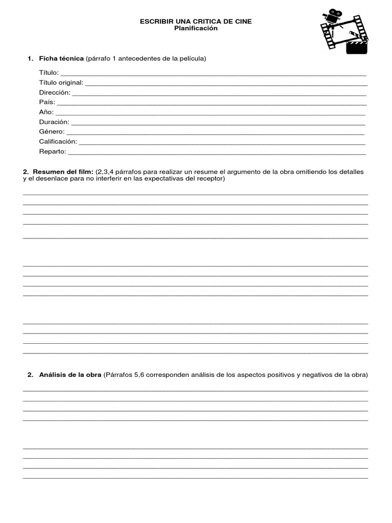 Escribir Una Critica de Cine - 7mo | PDF | Cine