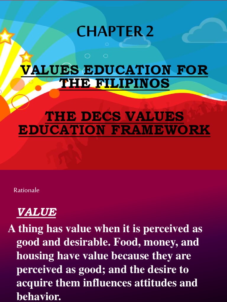 Values Education For The Filipinos The Decs Values Education Framework ...