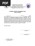 Oath of Office for Student Council 2019-2020 | PDF | Oath Of Office ...