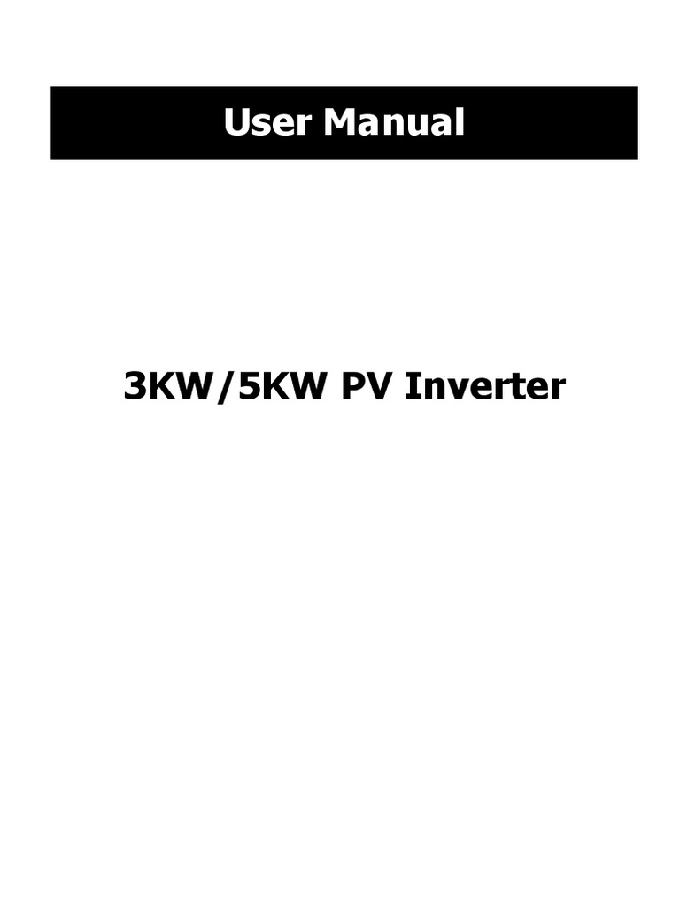 ABi-Solar GT 3K-5K Manual PDF | PDF | Photovoltaic System | Solar Panel