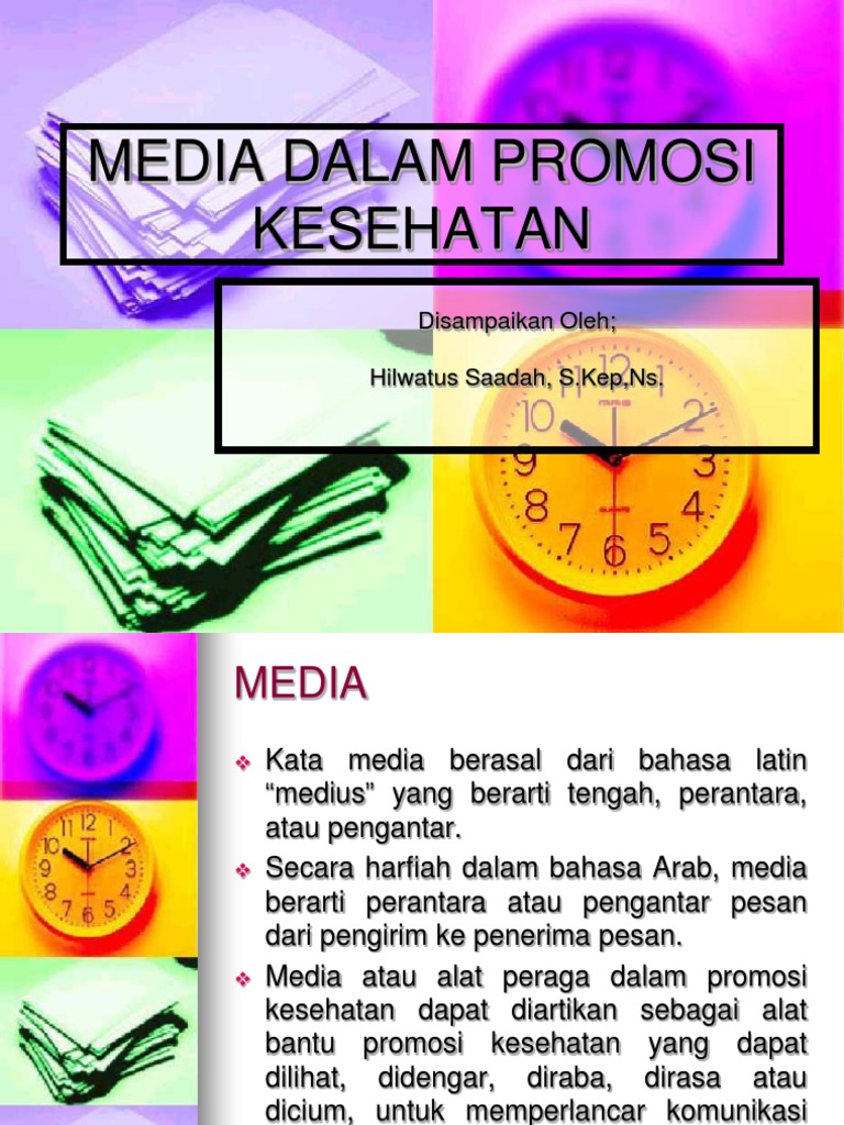 Media Dalam Promosi Kesehatan | PDF