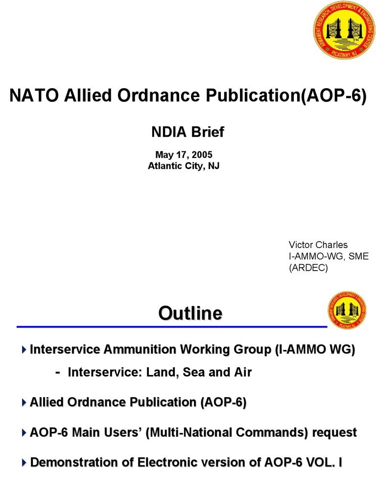 AOP-6: NATO Ammunition Interchangeability | PDF | Ammunition ...
