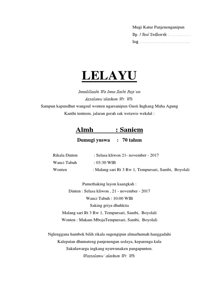 Lelayu | PDF