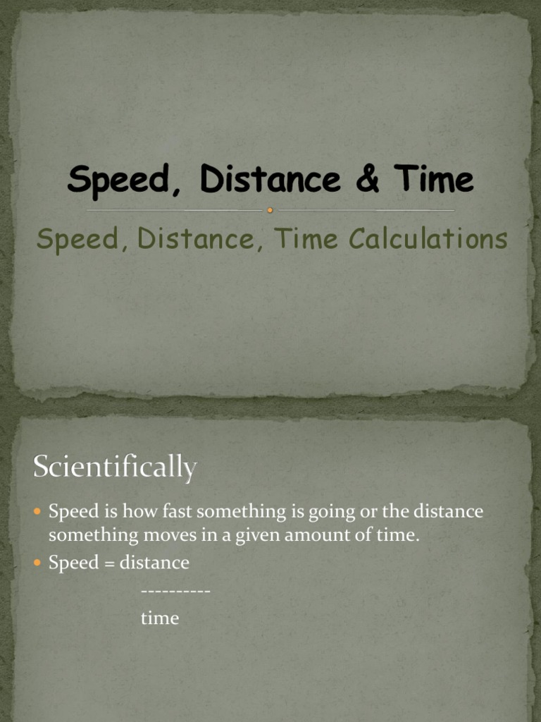 Speed Powerpoint Pdf Pdf Speed Physics