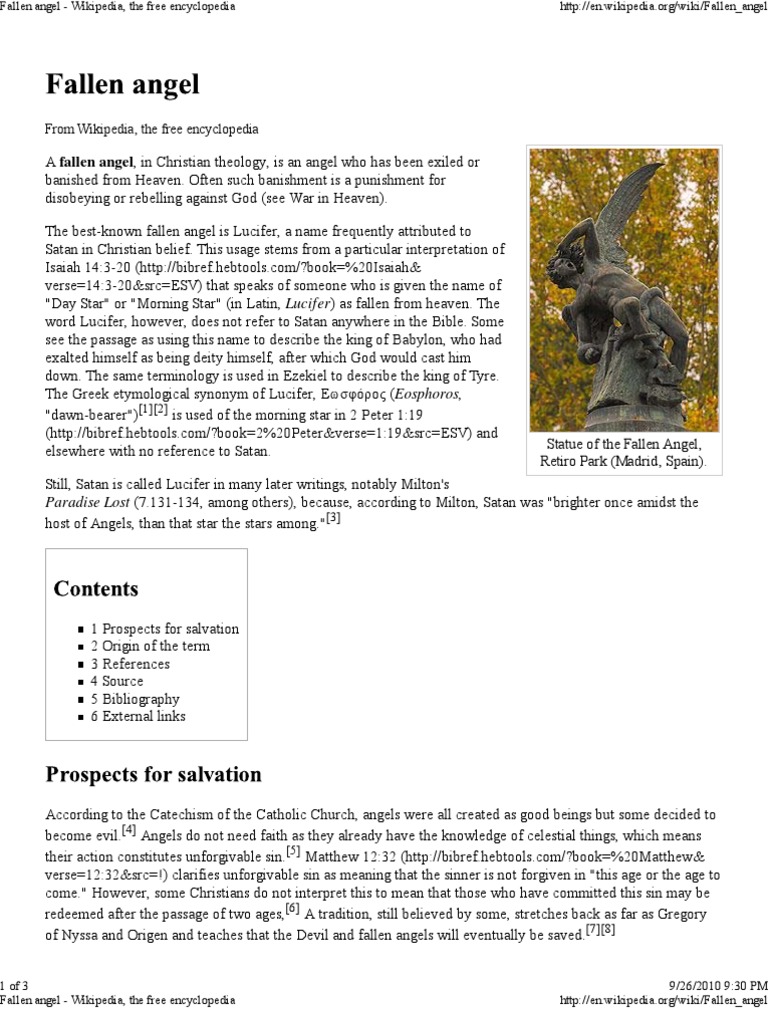 Fallen Angel | PDF | Lucifer | Fallen Angels