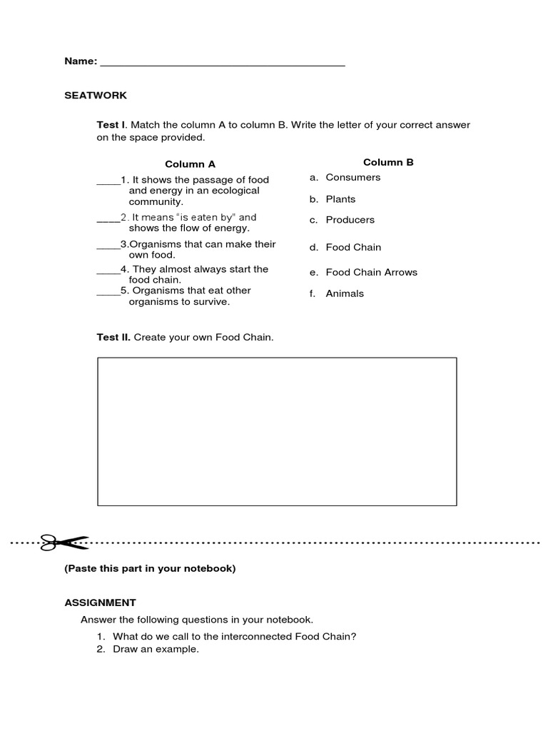 Seatwork | PDF | Language Arts & Discipline