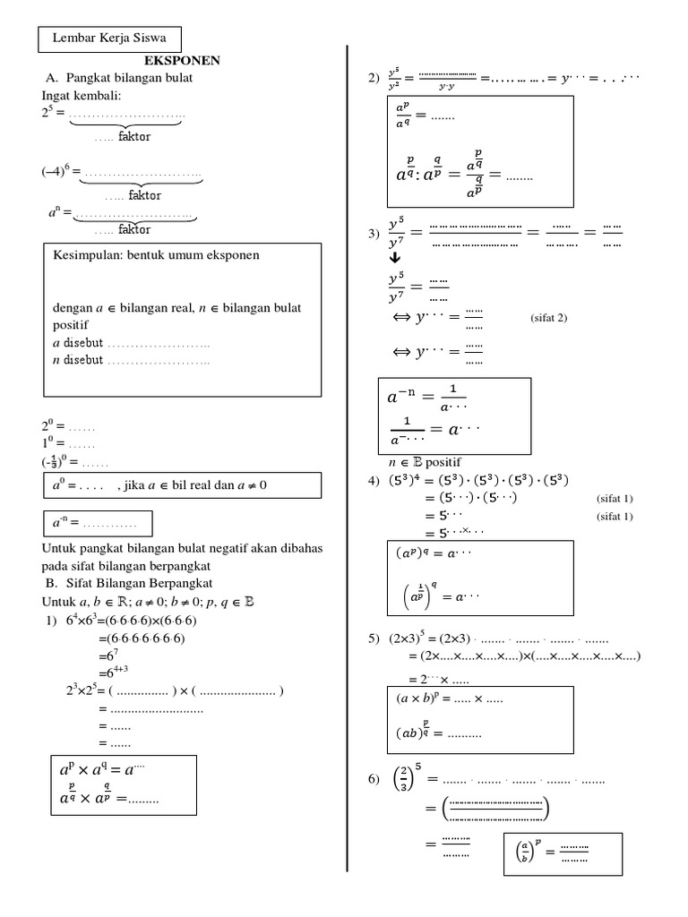 LKPD Eksponen | PDF