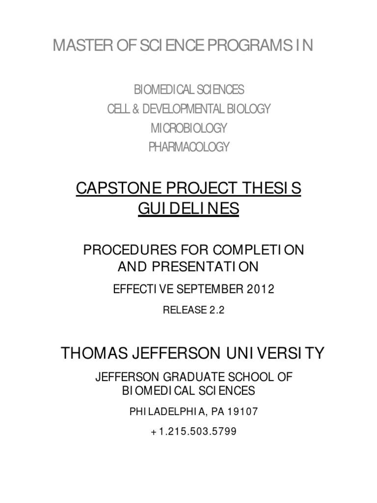 Capstone Project Guidelines | PDF | Thesis | Abstract (Summary)