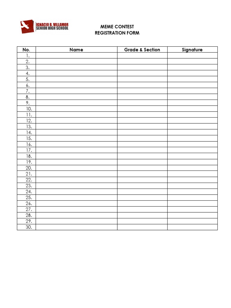 Contest Registration Forms | PDF | Science & Mathematics | Technology ...