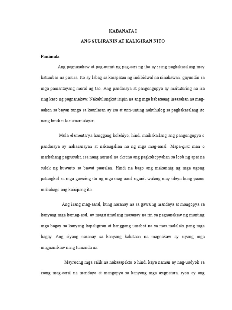 Pananaliksik Tungkol Sa Kakaibang Pangongopya | PDF