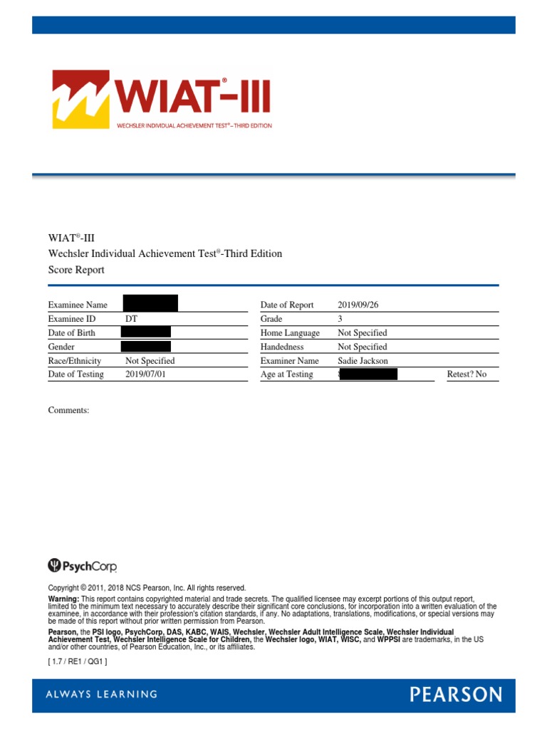 Wiat III | PDF | Reading Comprehension | Consonant
