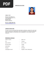 Jeena Jayan - CV Orig-2 | PDF | Percutaneous Coronary Intervention | Heart