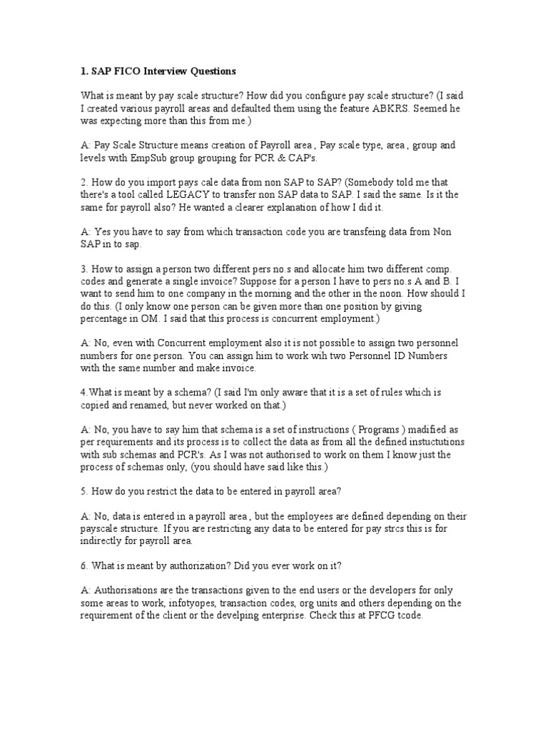 Sap FAQ | PDF | Recruitment | Payroll
