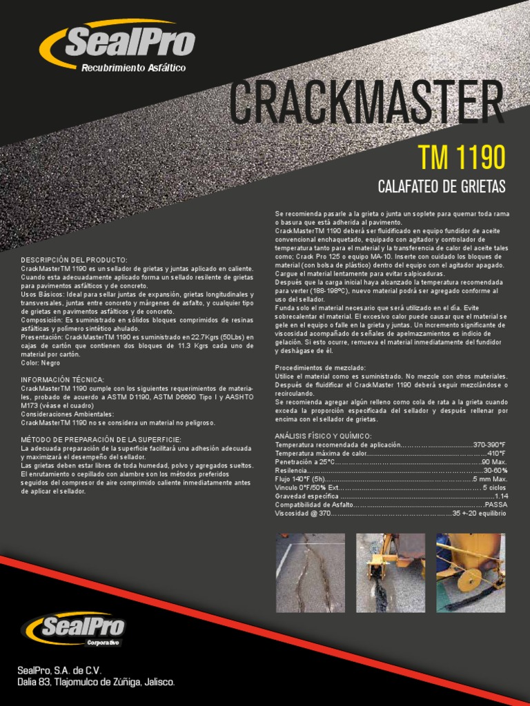 Precio y características de CrackMaster 1190 | PDF | Ingeniería de ...