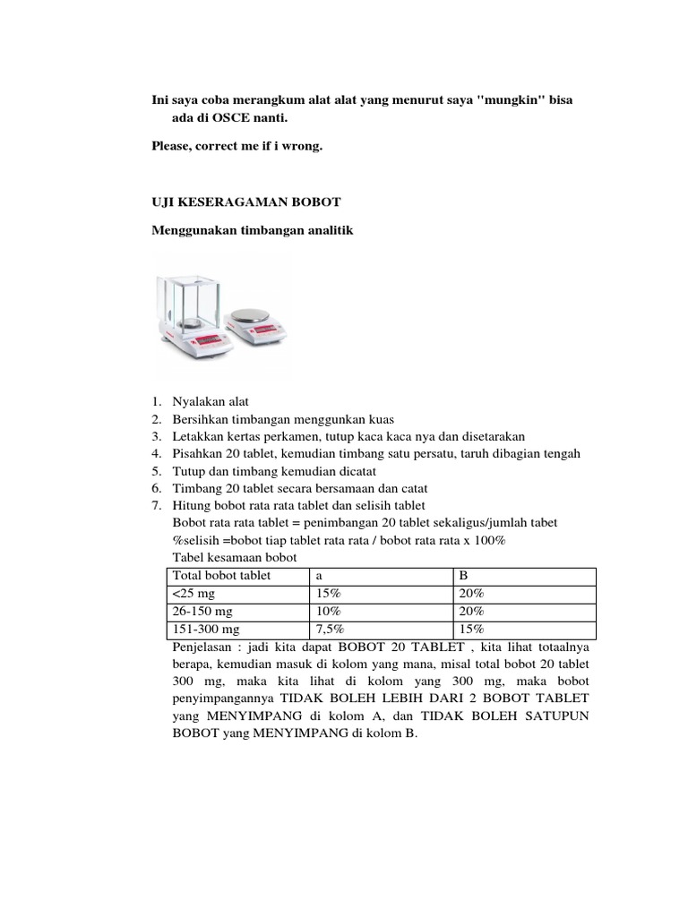 Osce Ringkasan Alat-Alat | PDF